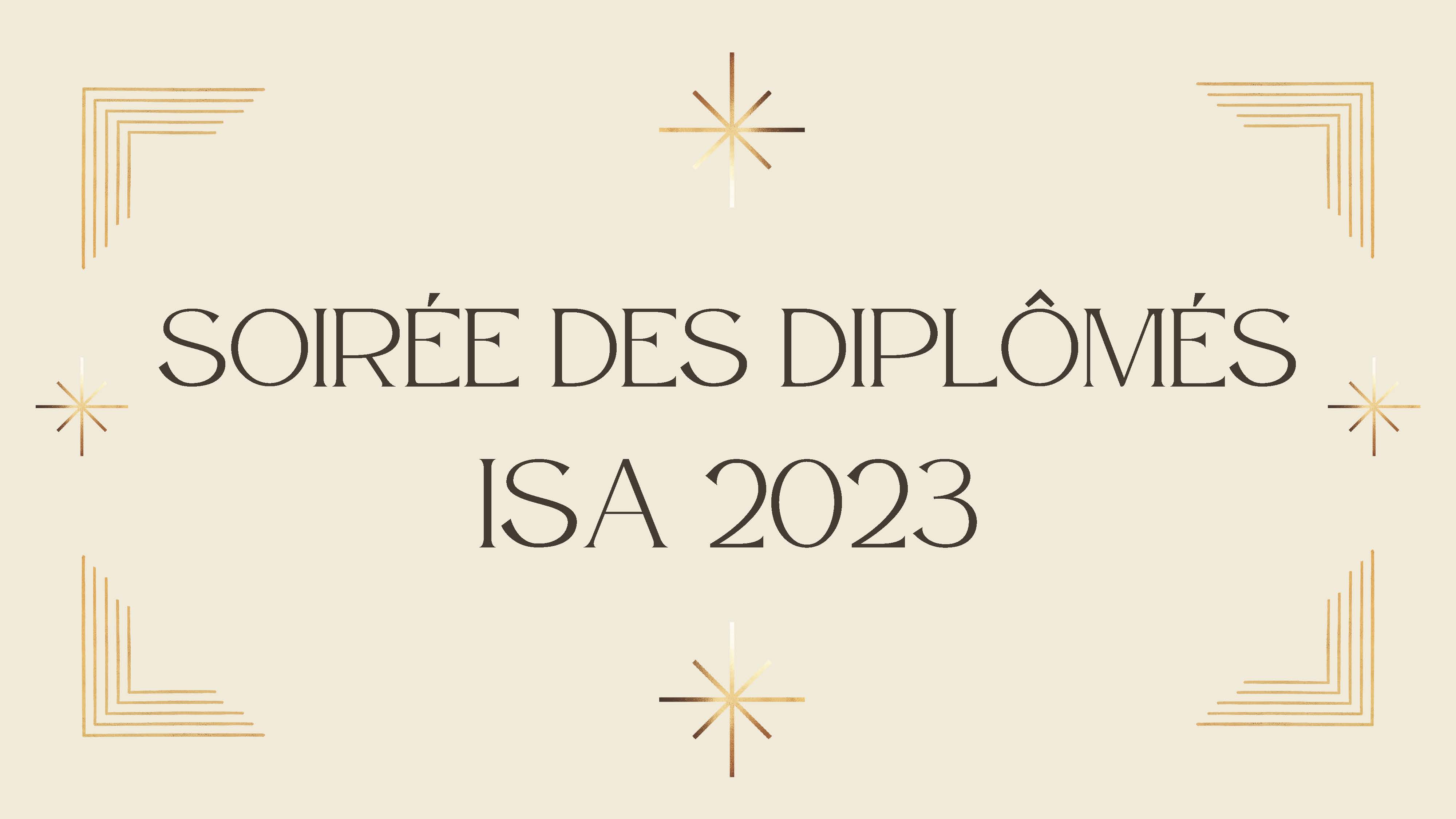 Soirée des diplômés - Promo ISA 2023